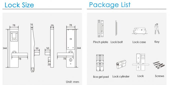 Anti Scratch RFID Card Door Lock Advanced Identity Technology Long Life ...