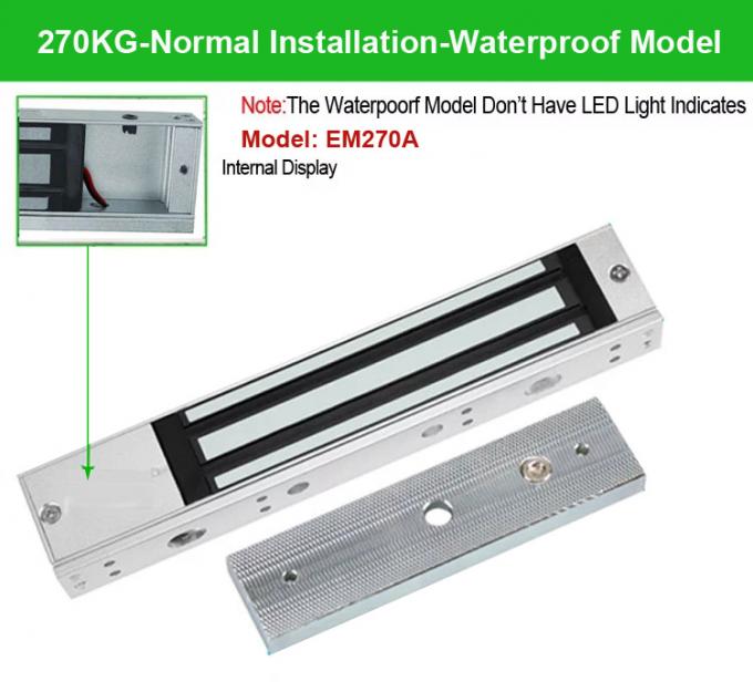 12/24VDC 270kg Electronic Magnetic Lock System For Glass Door Access ...