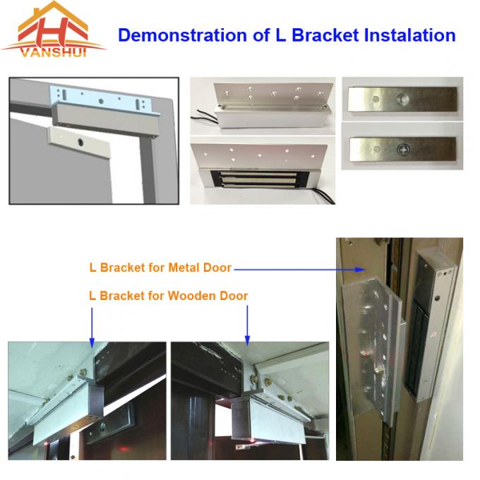 L Bracket Work EM Lock Electromagnetic Door Lock For Access Control System