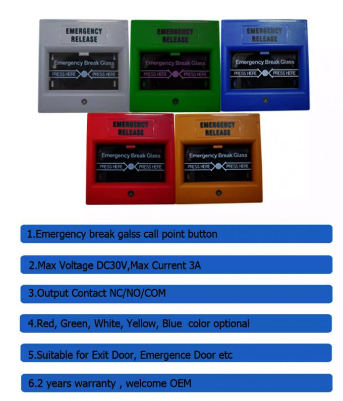 Break Glass Emergency Door Release Break Glass Box Emergency Exit EBG003