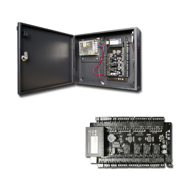 4 Doors Access Control Panel with Power Adapter Metal Box/Access ...