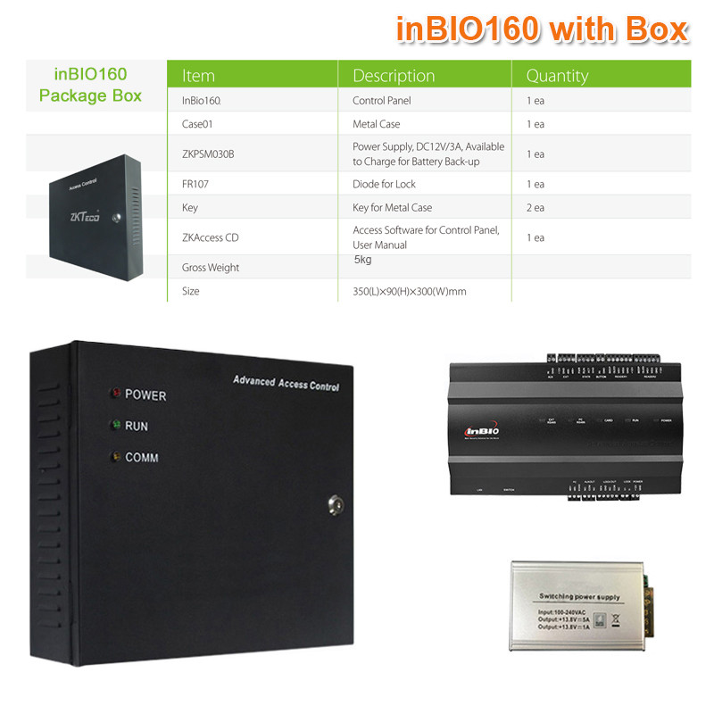 Single Doors Access Control with Power Adapter Box IP-Based Connect ...