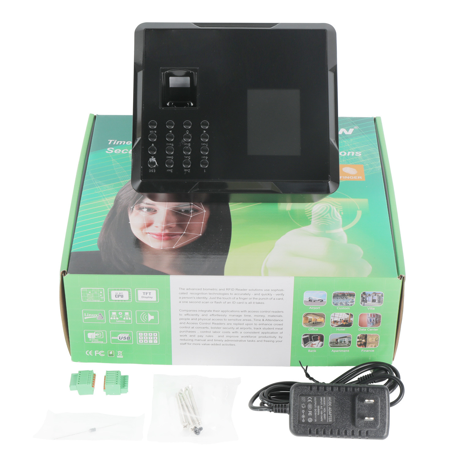 Biometric Fingerprint Access Control System and Biometric Time Attendance System with ID Card ...