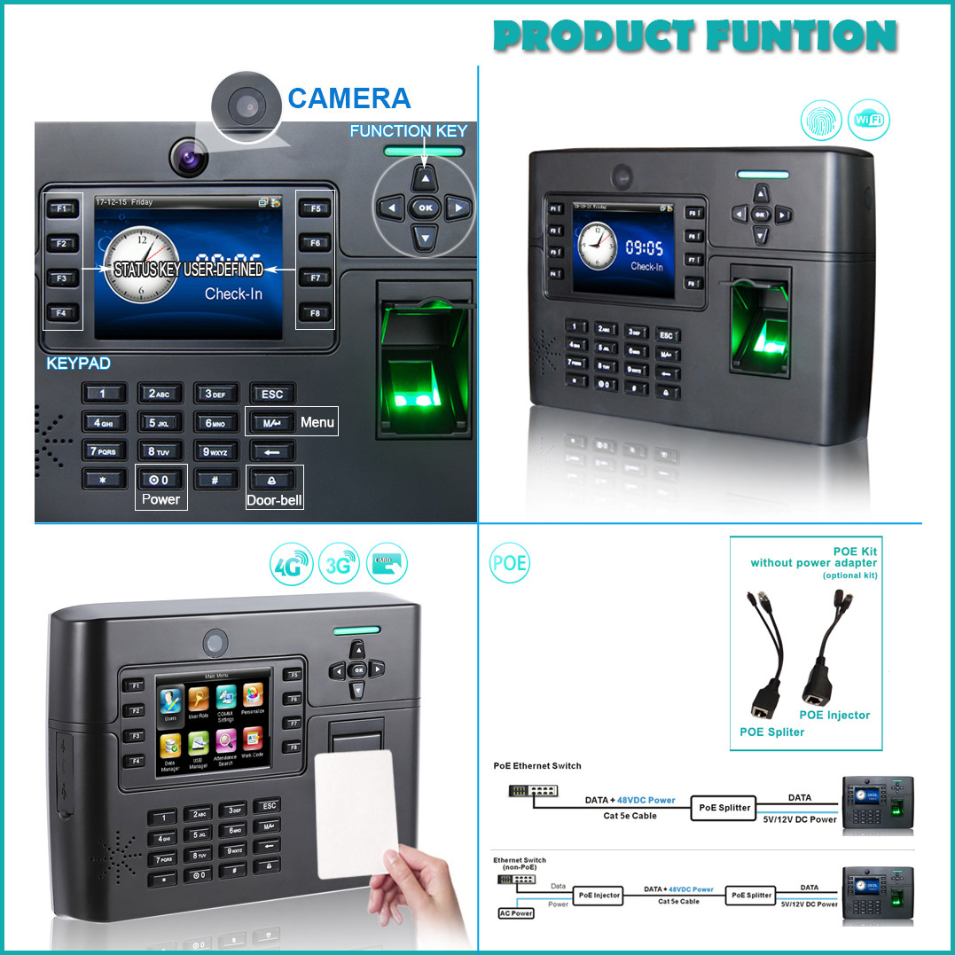Big Capacity Biometric Fingerprint Access Control and Time Attendance ...
