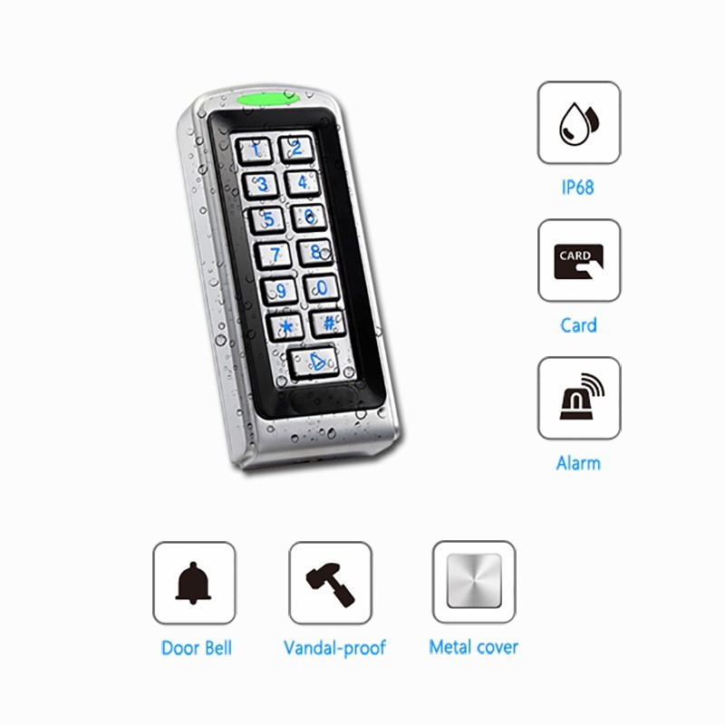 Outdoor Waterproof IP68 and Anti-vandal RFID Card Access Control Reader ...