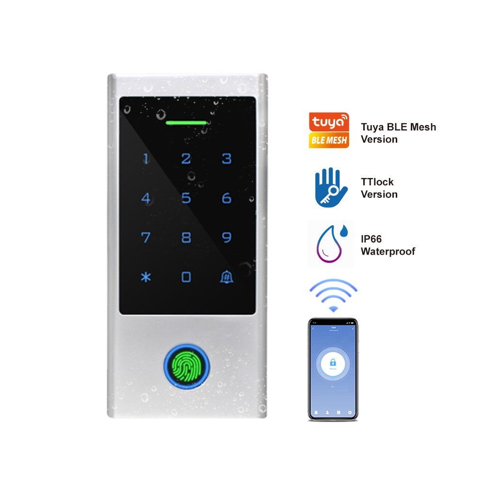 Fingerprint 125KHz Card Smart Door Access Control System with Touch Keypad Waterproof IP66 WIFI ...