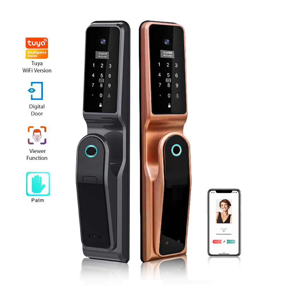 Face/Fingerprint/Palm and Password IC Card Smart Door Lock with TUYA ...