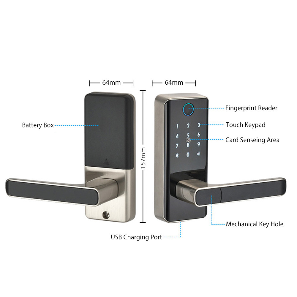 Biometric Fingerprint Remote unlocking digits door lock and smart ...