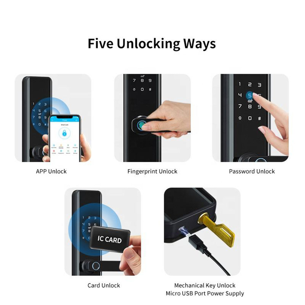 High Quality Fingerprint Smart Door Lock for Hotel and Security multi ...