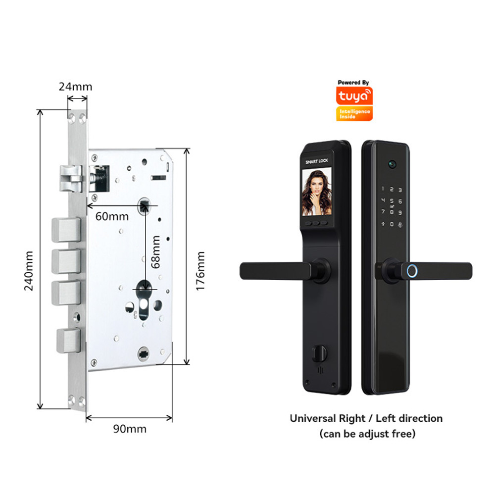 Smart Fingerprint Wireless Door Lock for Hotel And Card/Digital Door Lock for Hotel with Camera ...